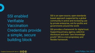 SSI and verifiable vaccination credentials | PPT