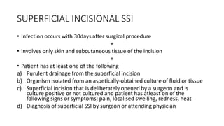 surgical site infection.pptx | Infectious Diseases | Diseases and ...