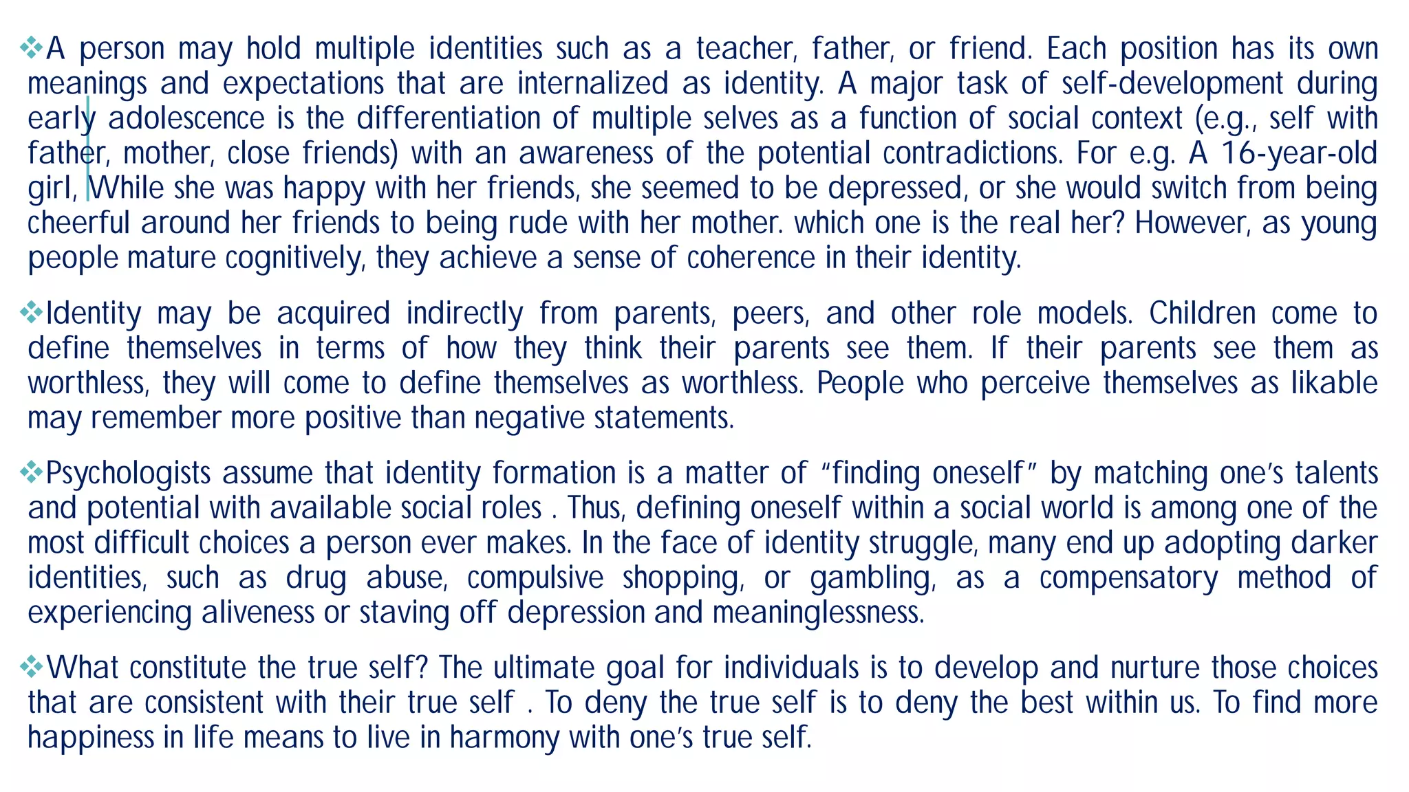 Identity Formation | PDF