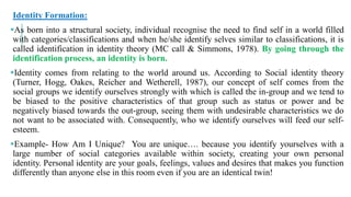 Identity Formation | PDF