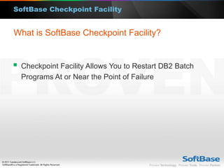 DB2 for z/OS Checkpoint and Restart Solution | PPTX | Databases | Computer Software and Applications