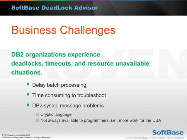 Instantly find the causes of DB2 deadlocks and timeouts | PPT