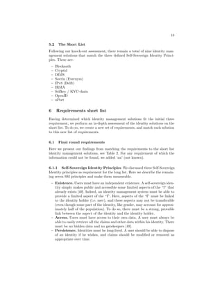 Matching Identity Management Solutions to Self-Sovereign Identity ...