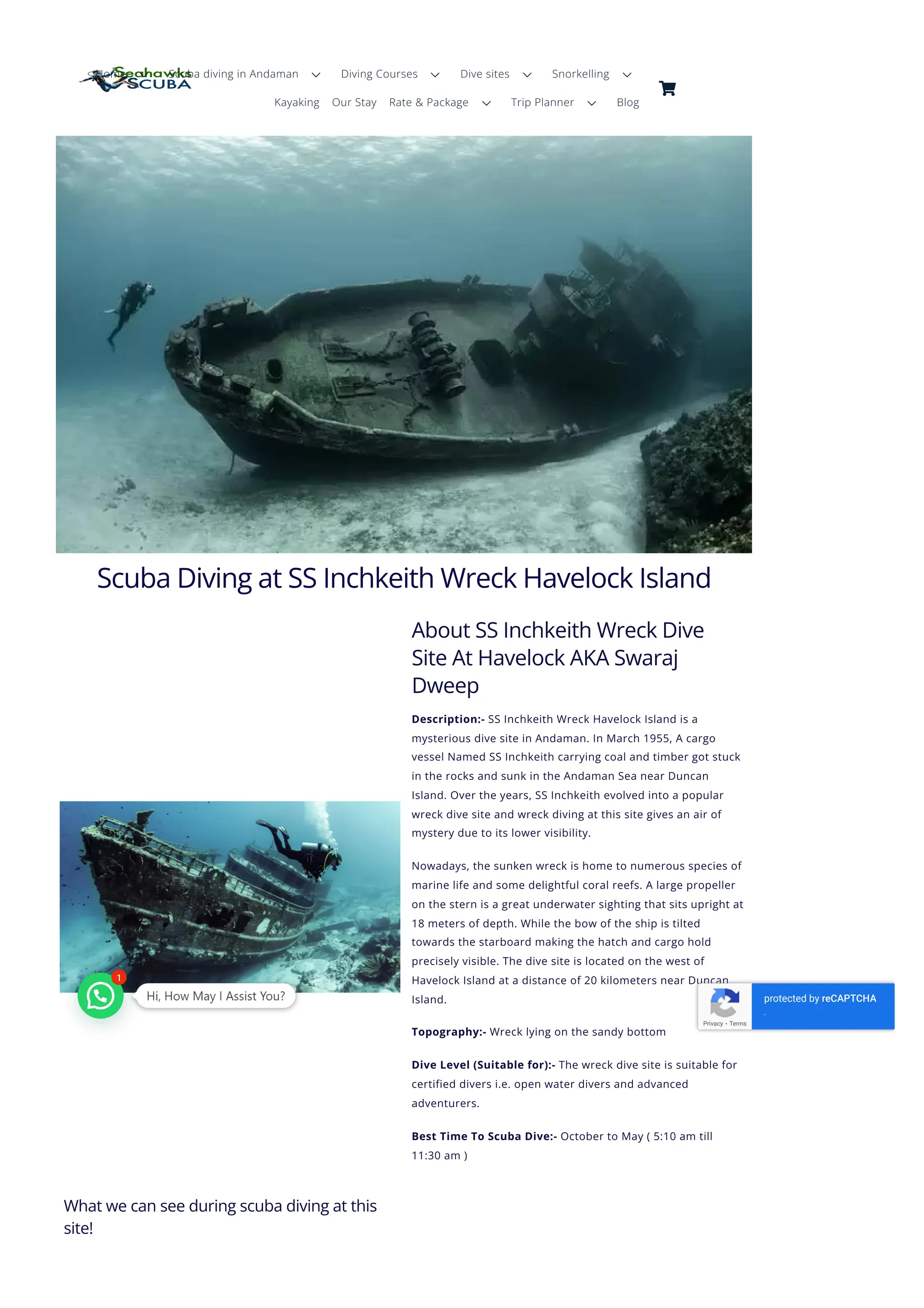 Explore SS Inchkeith Wreck Dive Site on Havelock Island | PDF
