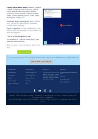 Explore SS Inchkeith Wreck Dive Site on Havelock Island | PDF