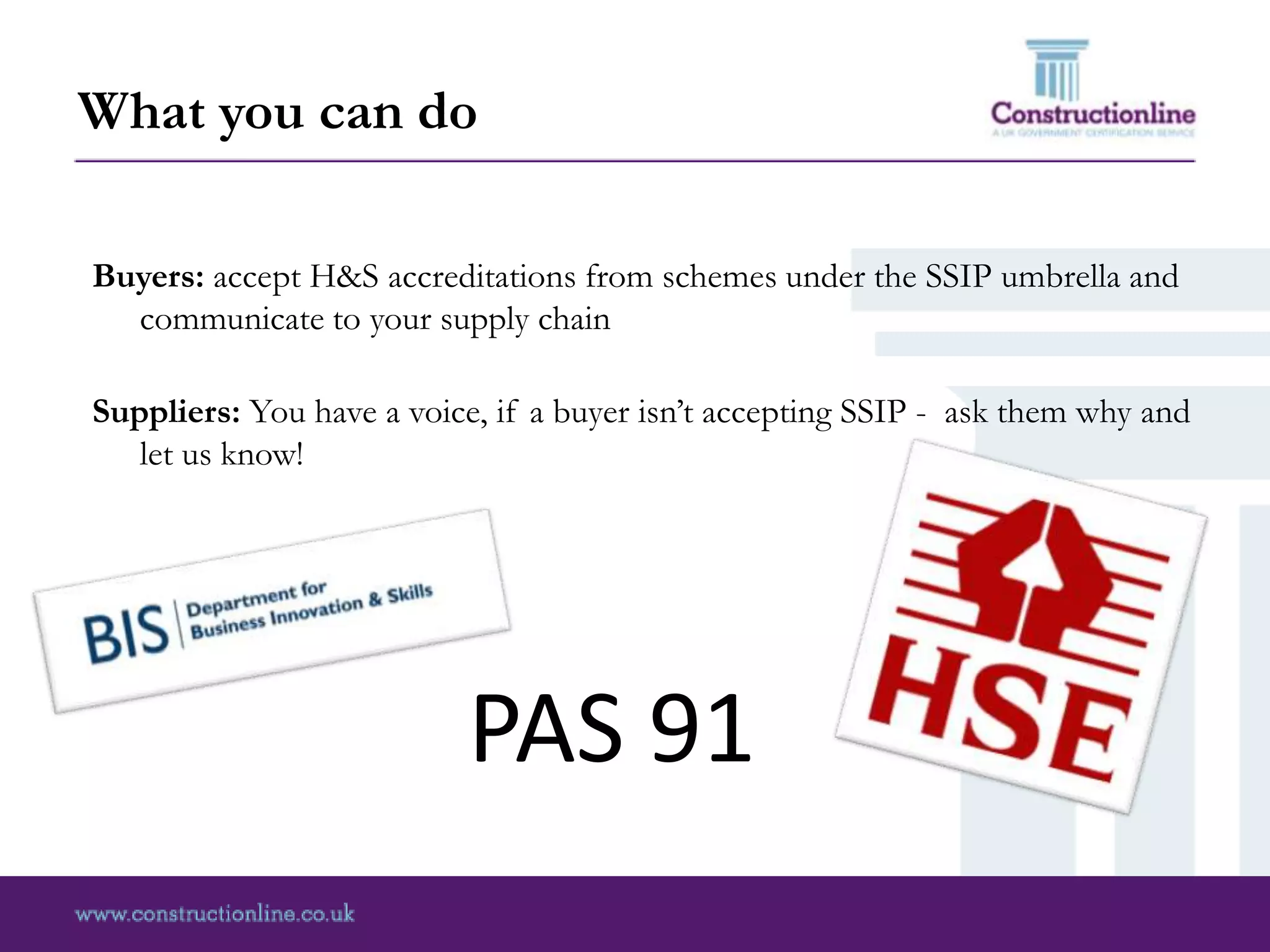 Introduction to SSIP - Constructionline | PPTX