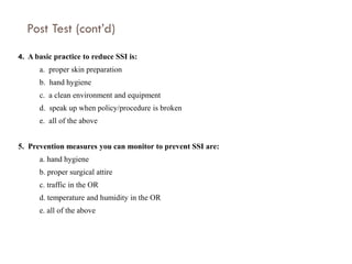 SSI prevention bundle practice in operation theater | PDF