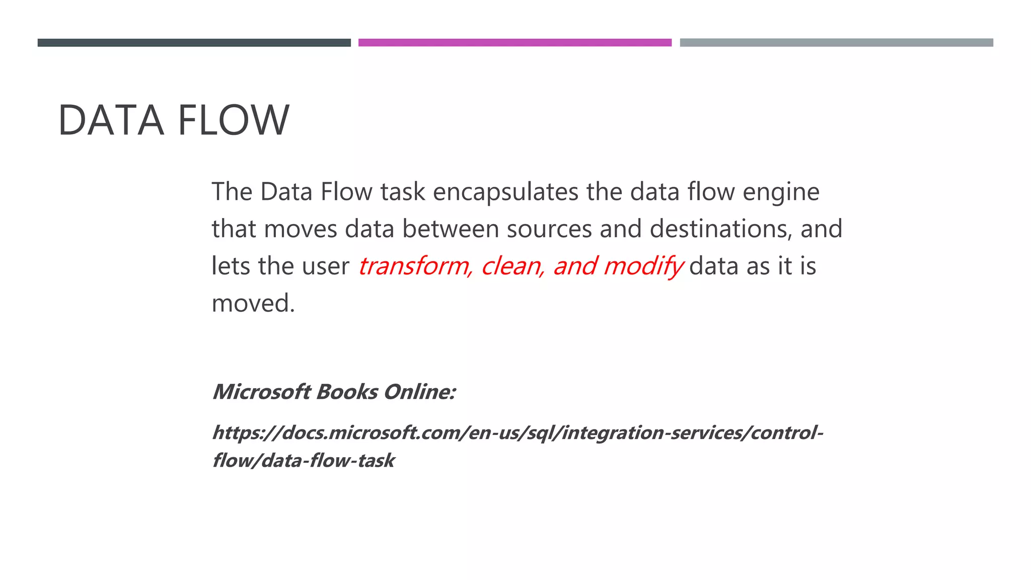 Ssis Flow Tasks Containers And Precedence Constraints Ppt