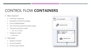 SSIS: Flow tasks, containers and precedence constraints | PPT