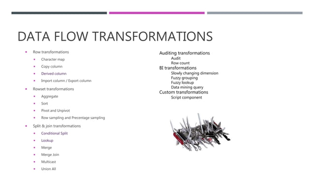 Ssis Flow Tasks Containers And Precedence Constraints Ppt