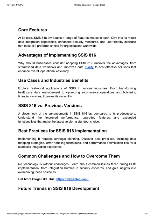 SSIS 816-The Game-Changer for Data Integration in Today's Tech World | PDF