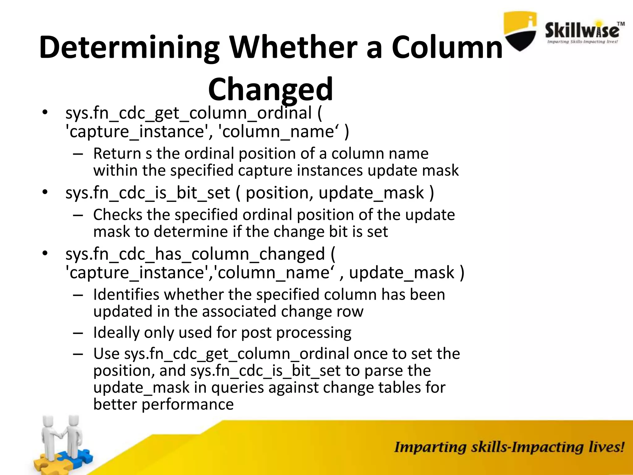 SKILLWISE-SSIS DESIGN PATTERN FOR DATA WAREHOUSING | PPT