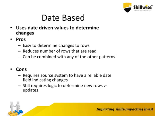 SKILLWISE-SSIS DESIGN PATTERN FOR DATA WAREHOUSING | PPT