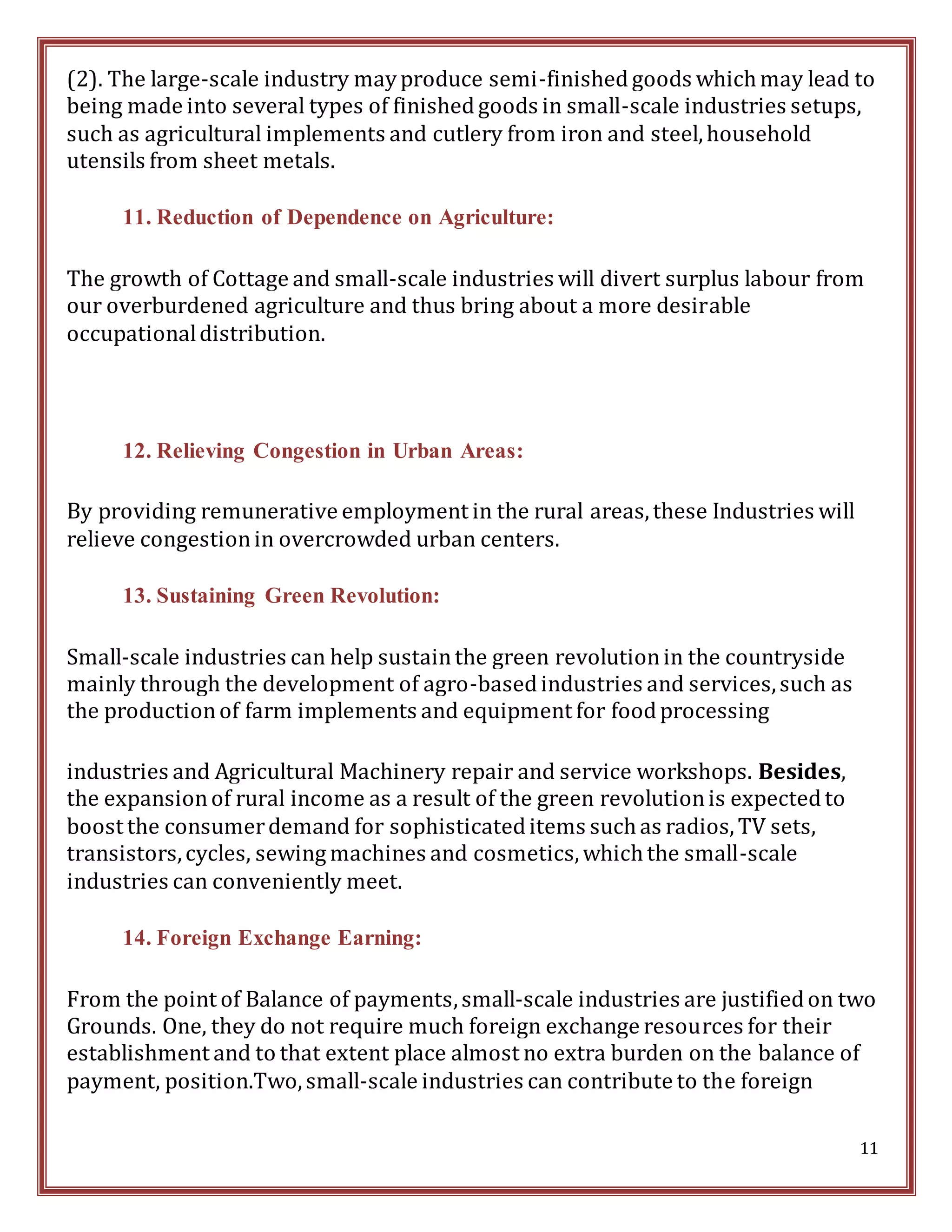 Small Scale Industries. | DOCX