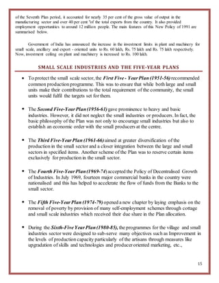 Small Scale Industries. | DOCX | Manufacturing Industry | Industries