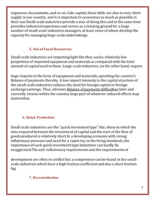 Small Scale Industries. | DOCX | Manufacturing Industry | Industries