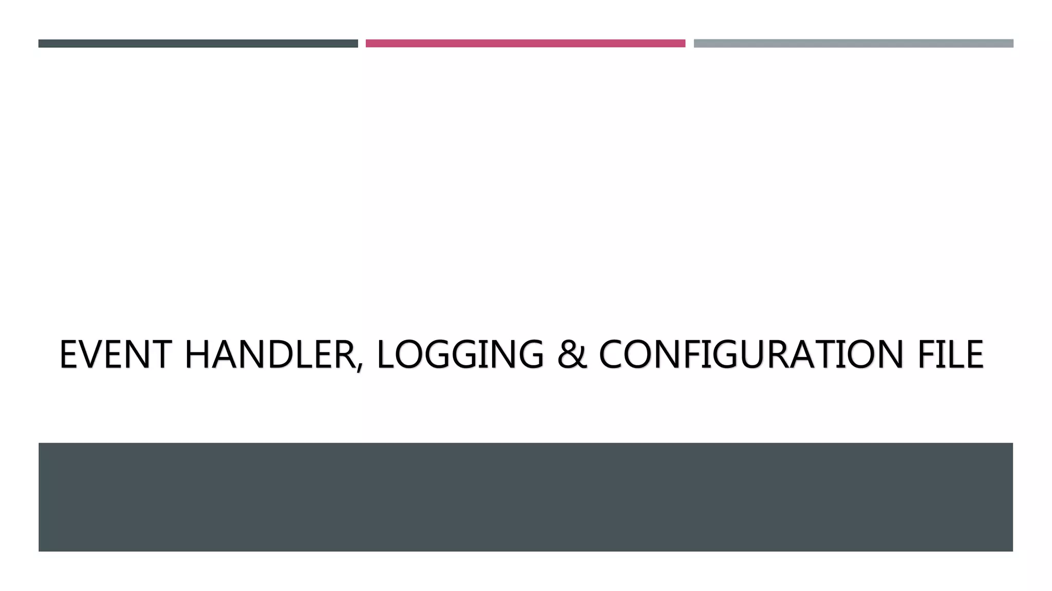 Ssis Event Handler Ppt