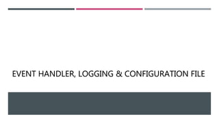 Ssis event handler | PPTX