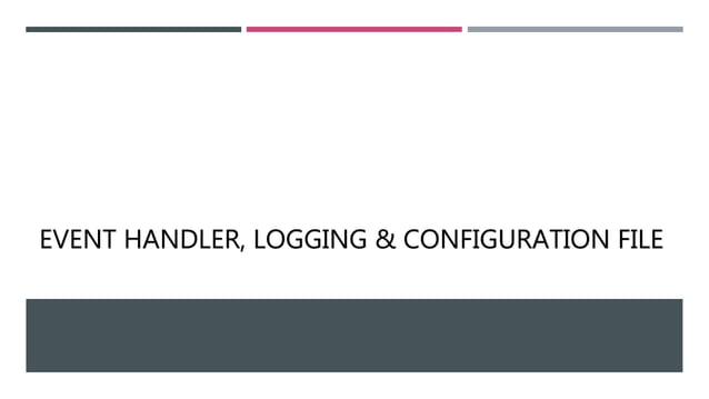 Ssis event handler | PPTX