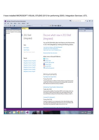 SSIS VISUAL STUDIO 2013 & SQL SERVER 2014 | PDF | Databases | Computer ...