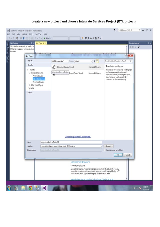 SSIS VISUAL STUDIO 2013 & SQL SERVER 2014 | PDF | Databases | Computer Software and Applications