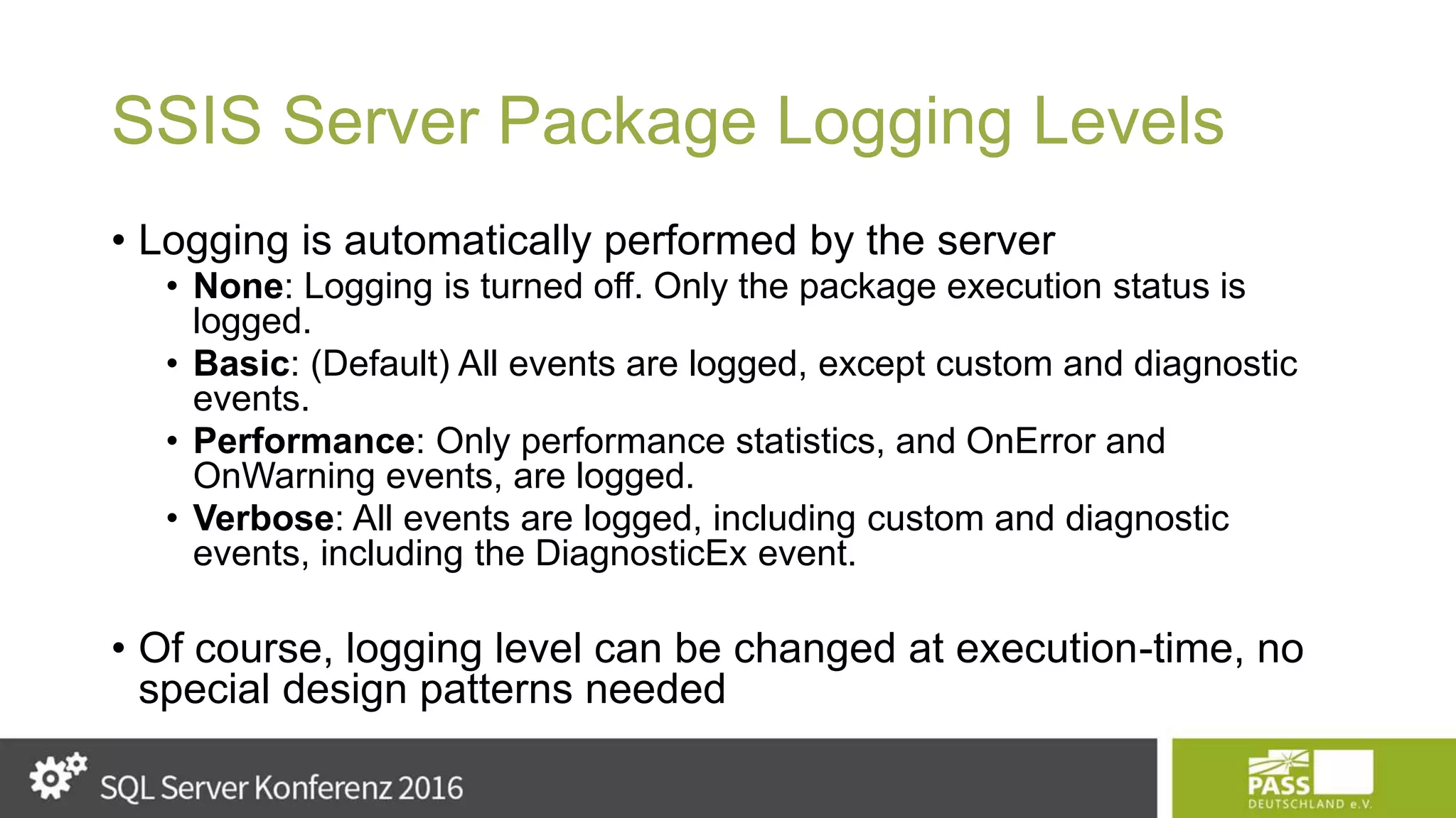 SSIS Monitoring Deep Dive | PPT