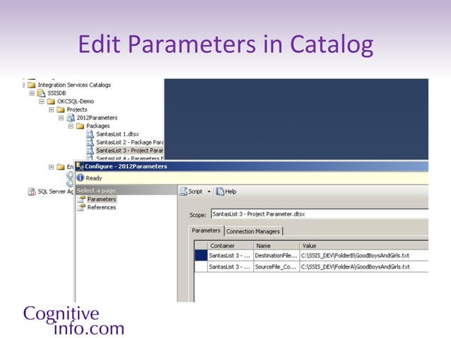 SSIS 2012: Parameters vs. Configurations | PDF | Databases | Computer Software and Applications