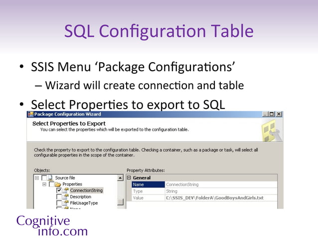 SSIS 2012: Parameters vs. Configurations | PDF | Databases | Computer Software and Applications