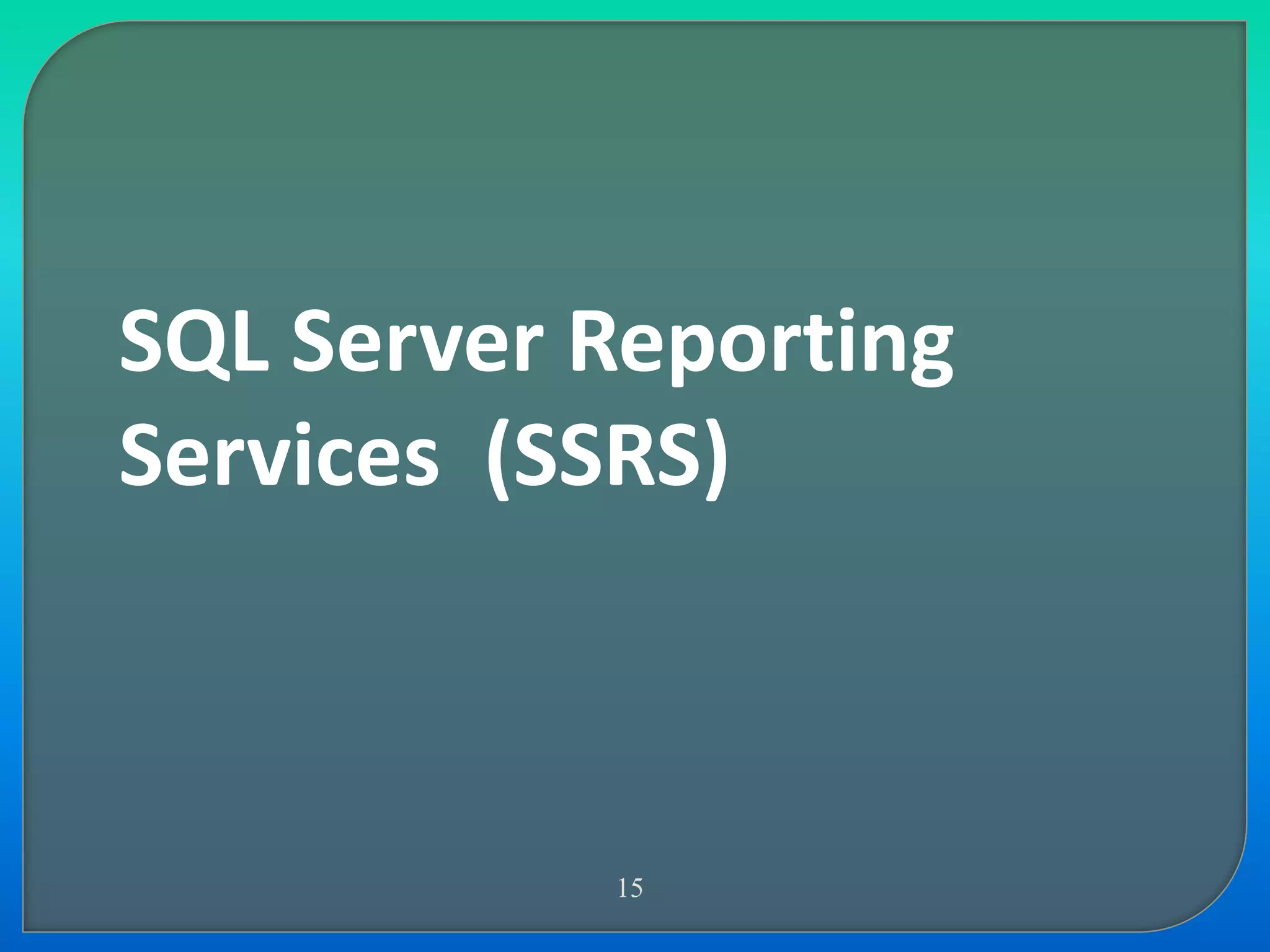 Ssis sql ssrs_sp_ssas_mdx_hb_li | PPT