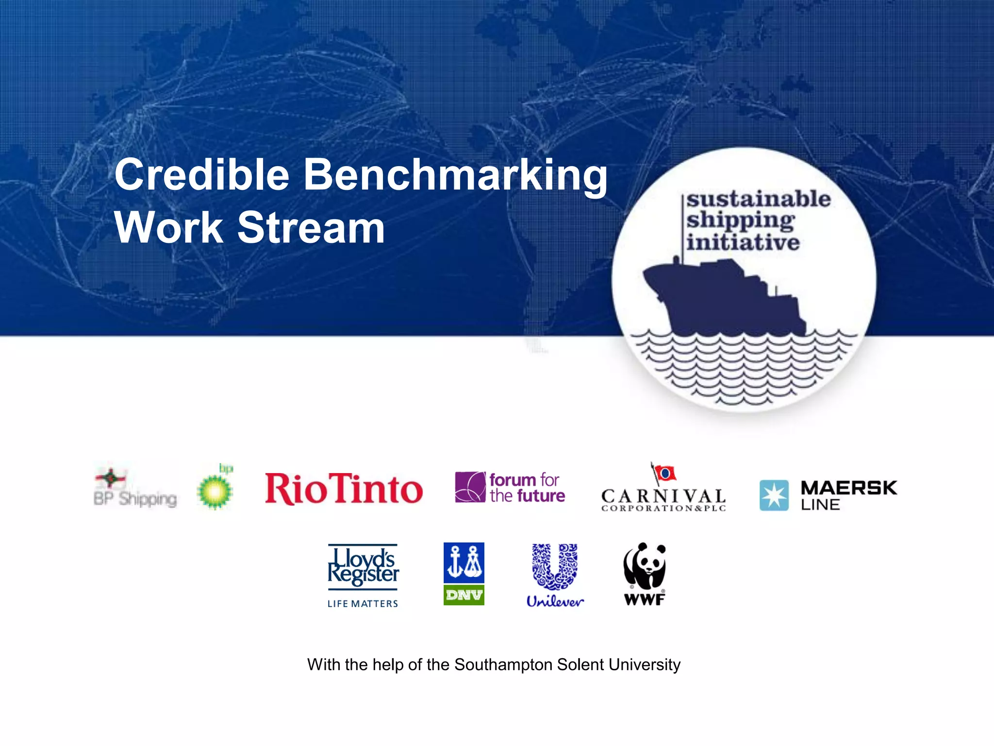 SSI workstream - Sustainable shipping rating schemes: How to use and improve sustainability ...
