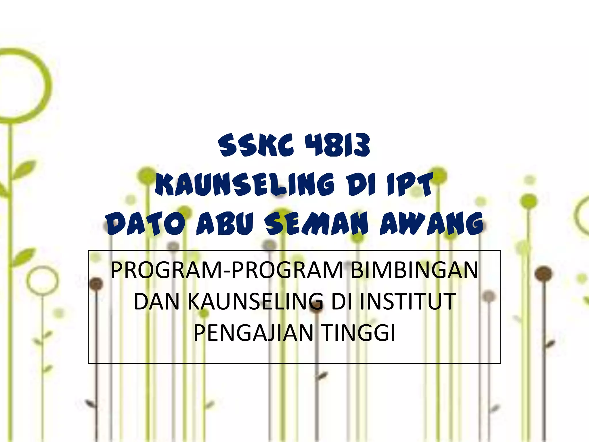 kaunseling di IPT | PPTX