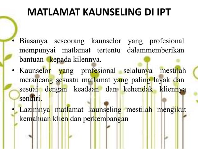 kaunseling di IPT | PPTX