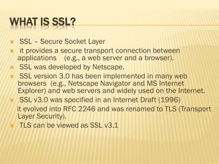 Ssl (Secure Socket Layer) | PPT