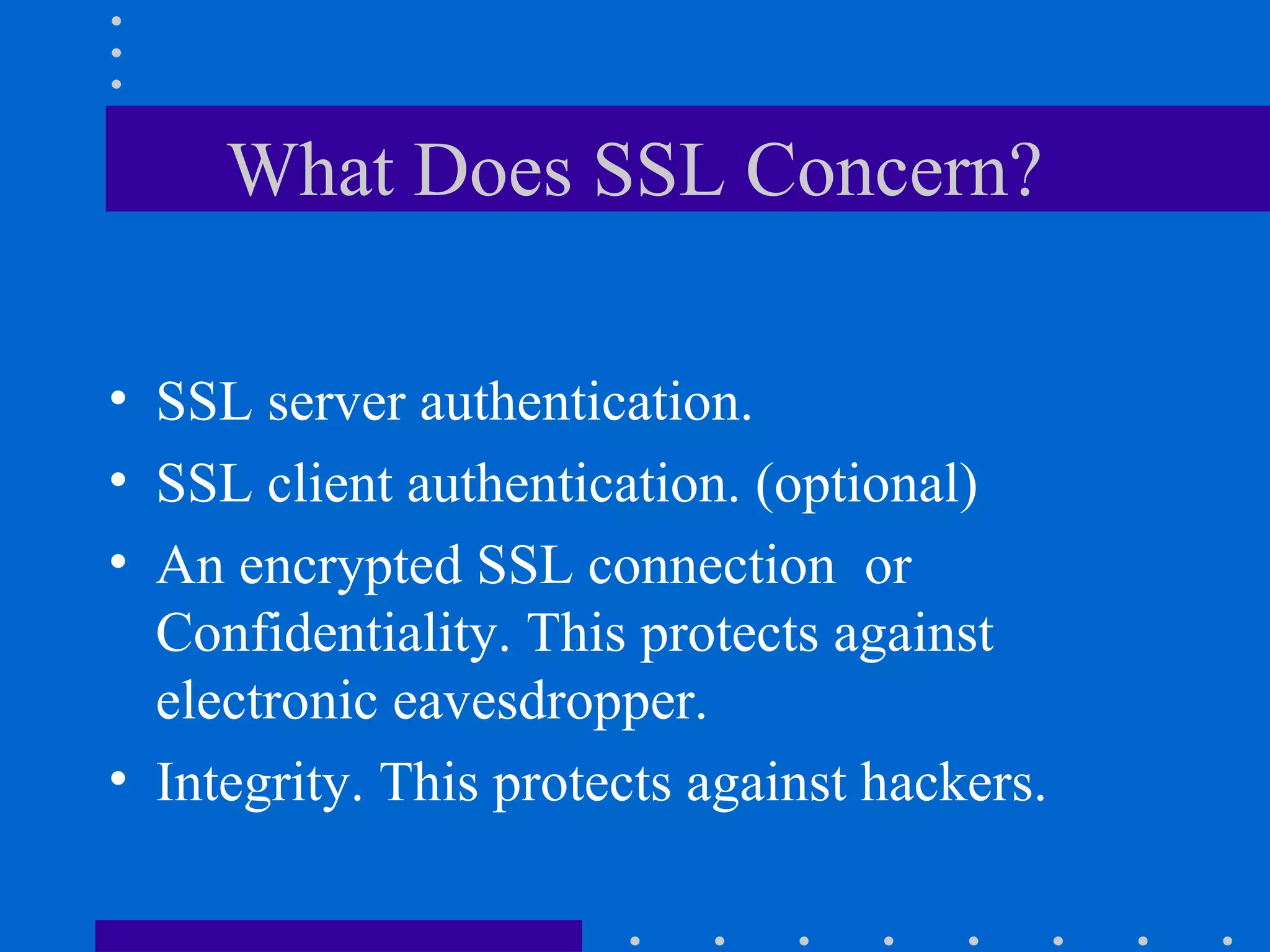Ssl (Secure Sockets Layer) | PPT