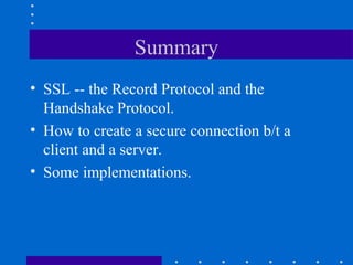 Ssl (Secure Sockets Layer) | PPT