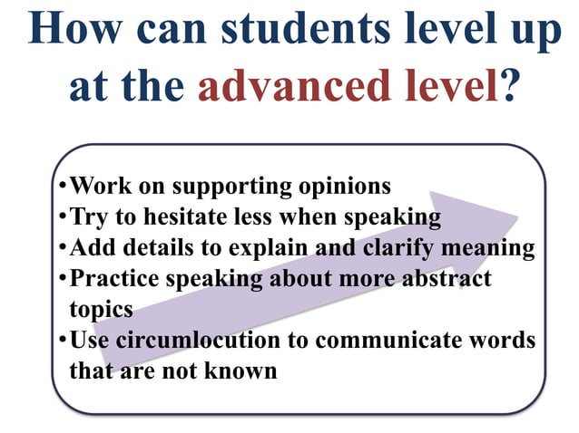 What Does Language Look Like at the Various Proficiency Levels? # ...
