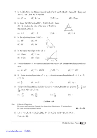 Sslc maths-5-model-question-papers-english-medium | PDF