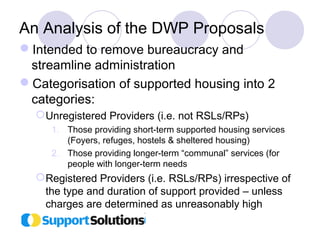 The DWP Review of Housing Benefit: reviewing and remodelling services ...