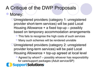 The DWP Review of Housing Benefit: reviewing and remodelling services ...
