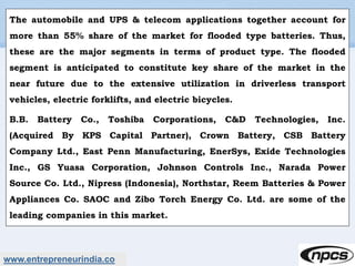 Lead Acid Battery Manufacturing Industry | PPTX