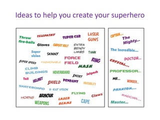 Writing about Superheroes | PPTX