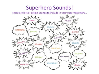 Writing about Superheroes | PPTX