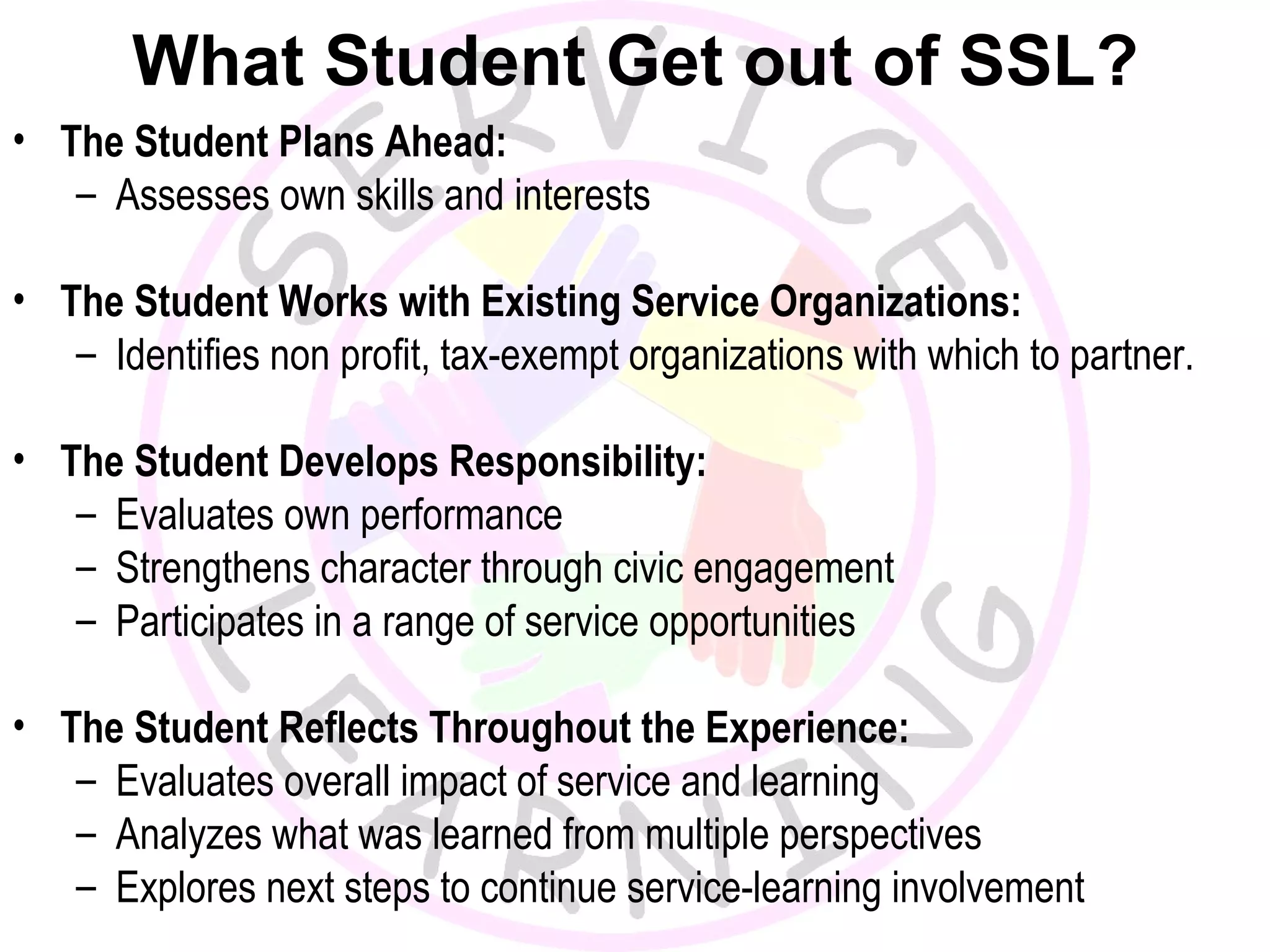Explaining the Student Service Learning in Prince George's County ...