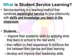 Explaining the Student Service Learning in Prince George's County ...