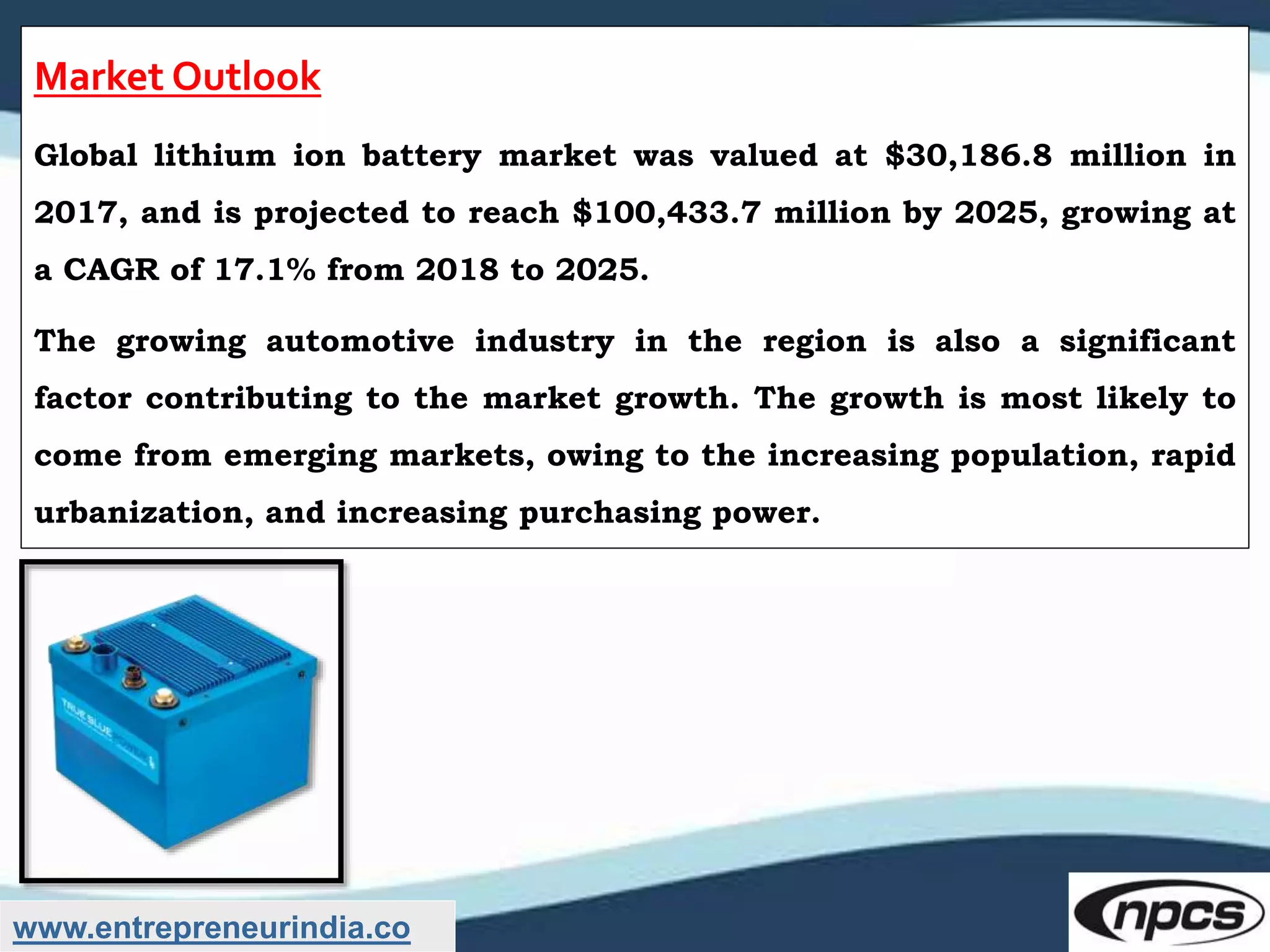Lithium-Ion Battery (LIB) Manufacturing Industry | PPTX