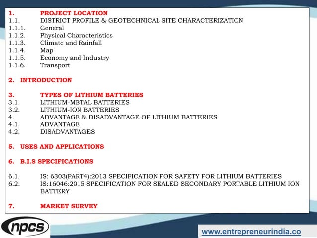 Lithium-Ion Battery (LIB) Manufacturing Industry | PPTX