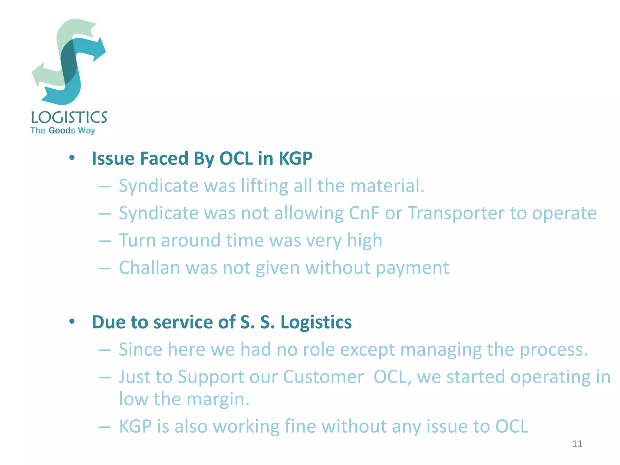 S S Logistics Presentation | PPT