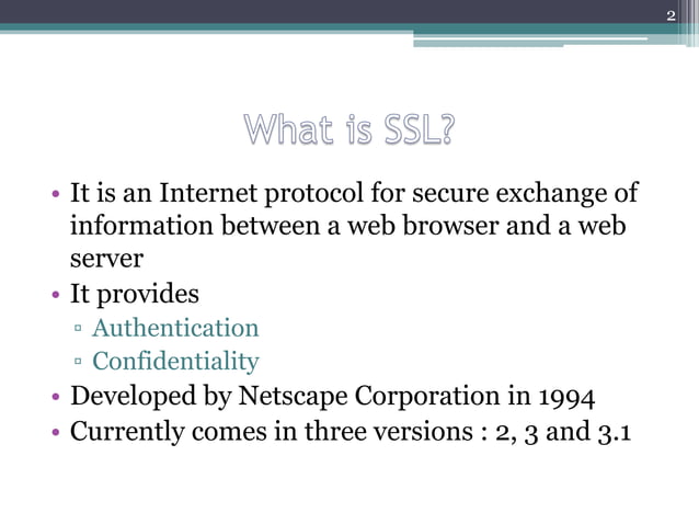 Secure Socket Layer Ssl Ppt