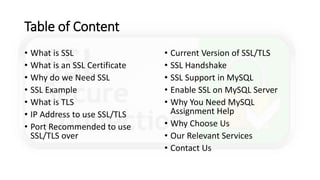 Vital Aspects of SSL Support in MySQL | PPT