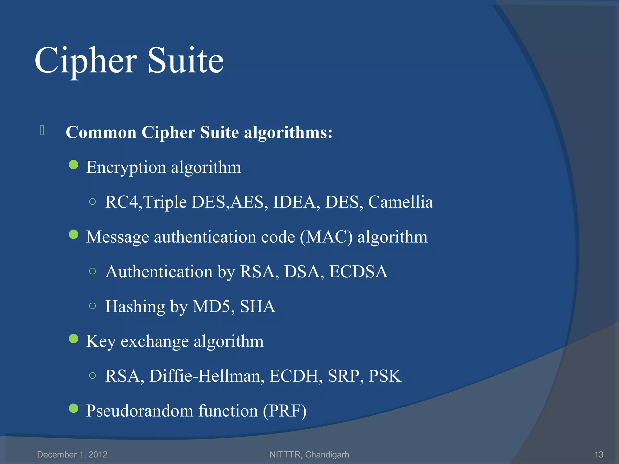 Secure Socket Layer Ppt Internet Computing 1216